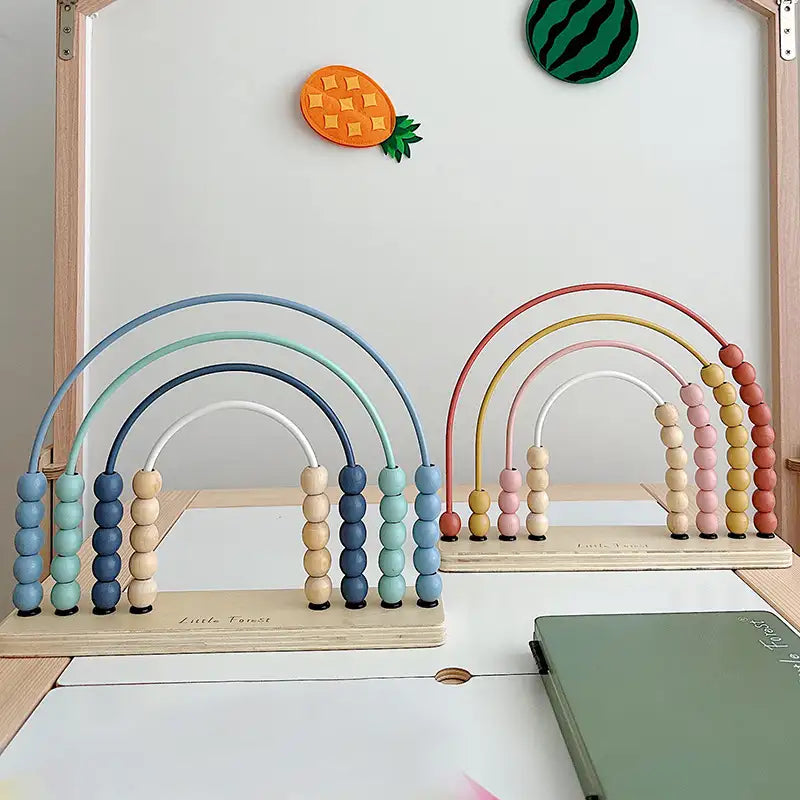 Wooden Counting Bead Frame for Kids | Educational Math Toy – Lunamoa